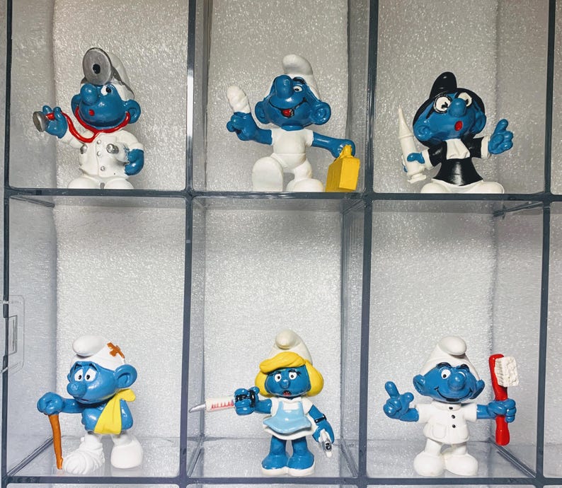 MED-0604 Smurfs Collection- Nice Pre-owned Vintage Peyo Schleich Smurf ...