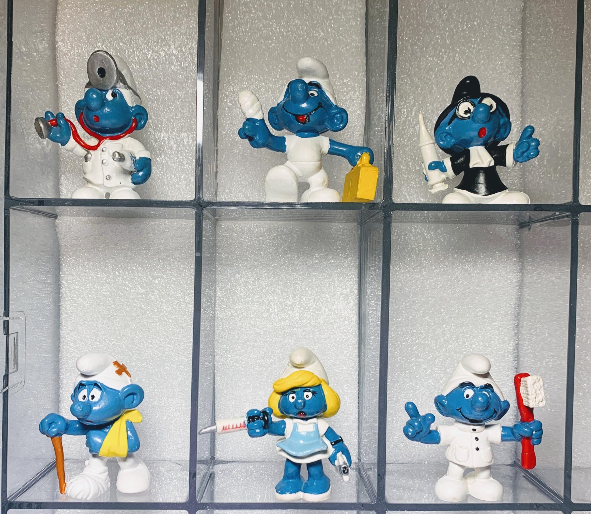 MED-0604 Smurfs Collection- Nice Pre-owned Vintage Peyo Schleich Smurf ...