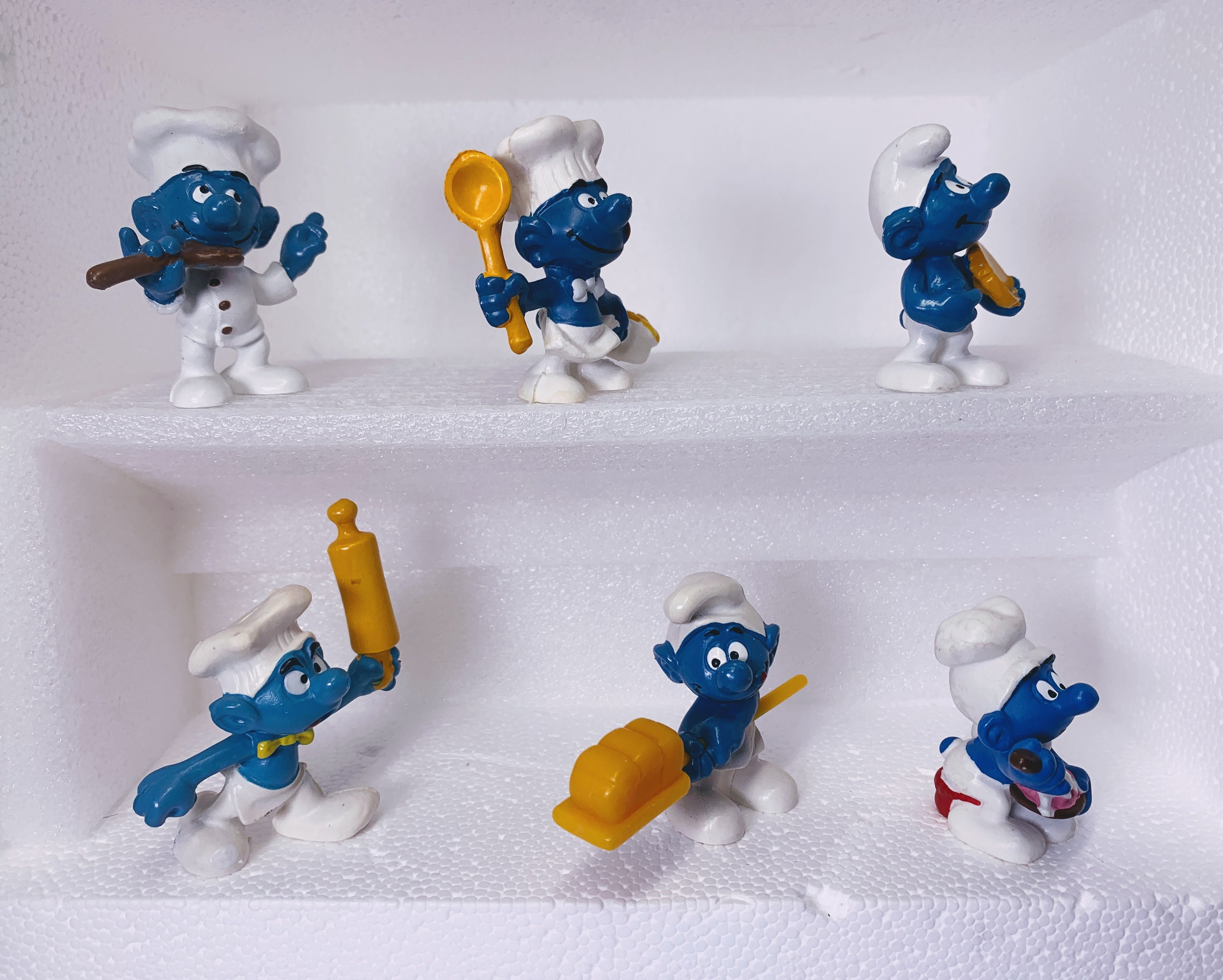COOKING-0602 Smurfs Collection Nice Pre-owned Vintage Schleich Smurf ...