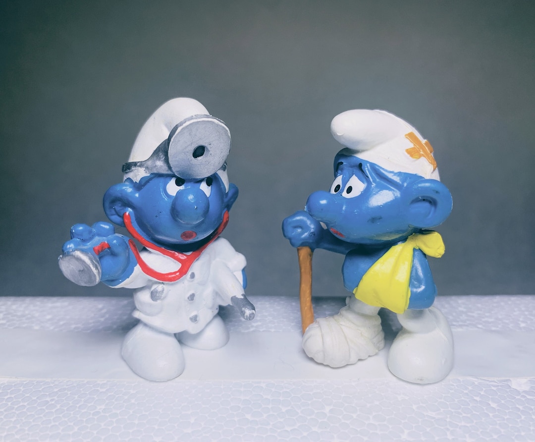 MED-0202 Smurfs Collection- Nice Pre-owned Vintage Peyo Schleich Smurf ...