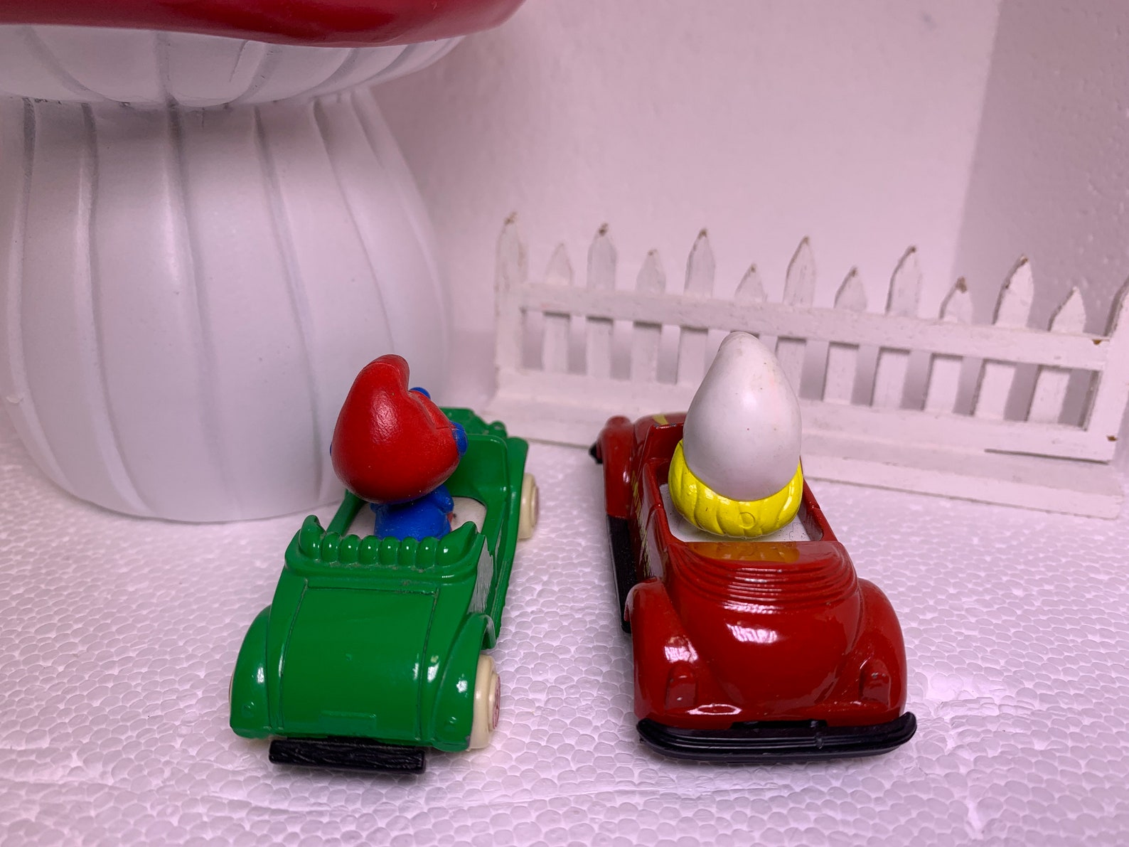 ERTL-0209 Set of 2 Vintage 1982 ERTL Smurf Car Figures the Smurfetta ...