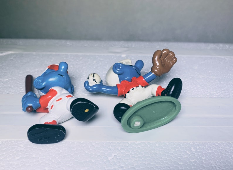 Baseball-0203_baseball Smurfs Series- 2 Vintage Pre-owned Peyo Schleich ...