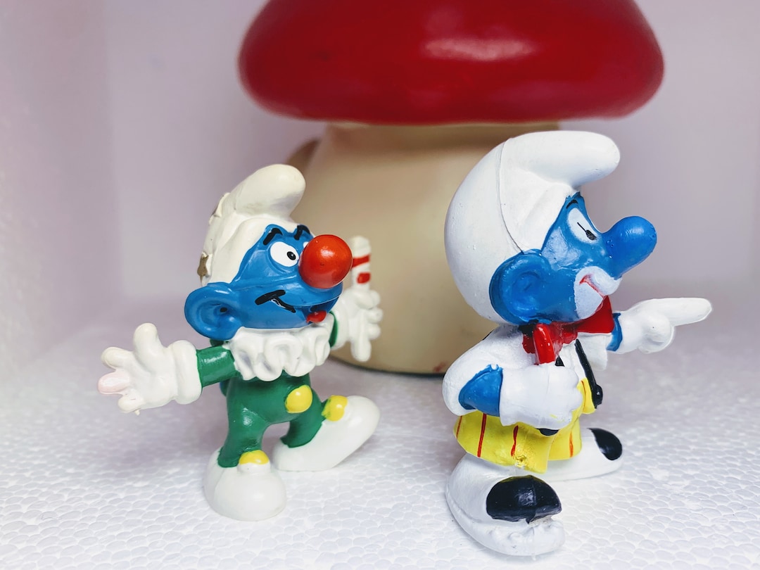 Circus-0203_from the GENERIC Smurf Series- Set of 2 Nice Vintage Pre ...