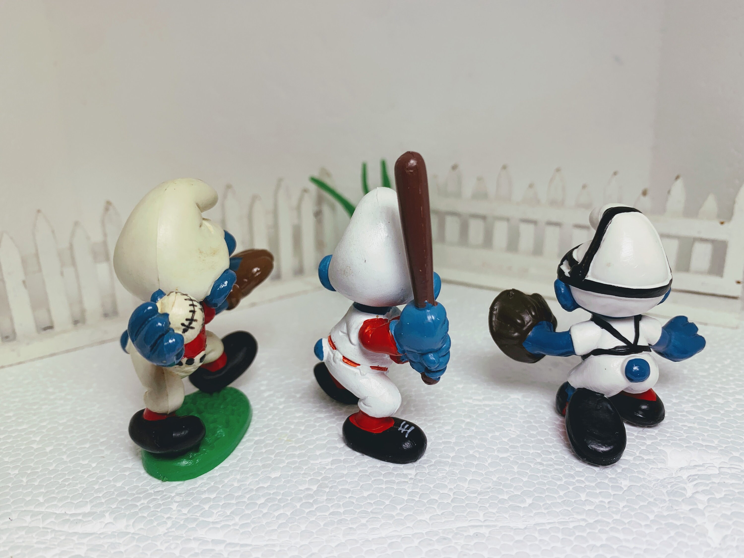 BASEBALL-0303 Smurfs Collection Pre-owned Vintage Peyo Schleich Smurf ...