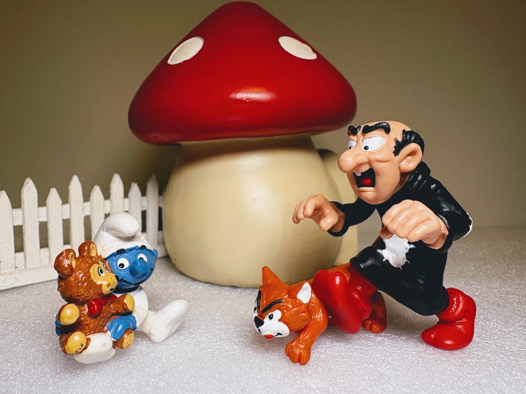 GARGAMELBABY-04 Smurfs Collection- Set of 2 Vintage Pre-owned Smurf ...