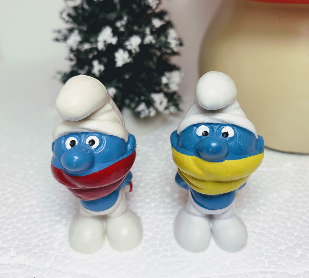 2.0004VAR02-02 Blue Smurfs Variation Collection- 2 Vintage Peyo ...