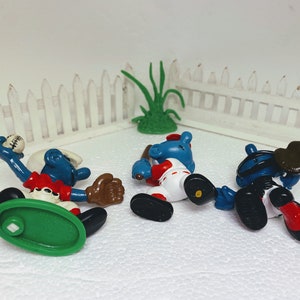 BASEBALL-0303 Smurfs Collection Pre-owned Vintage Peyo Schleich Smurf ...