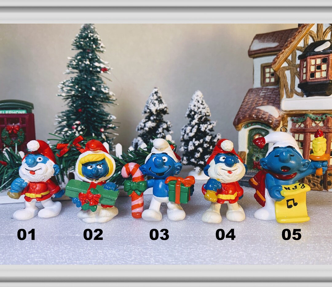 From the Christmas Theme Smurf Collection Vintage Christmas - Etsy