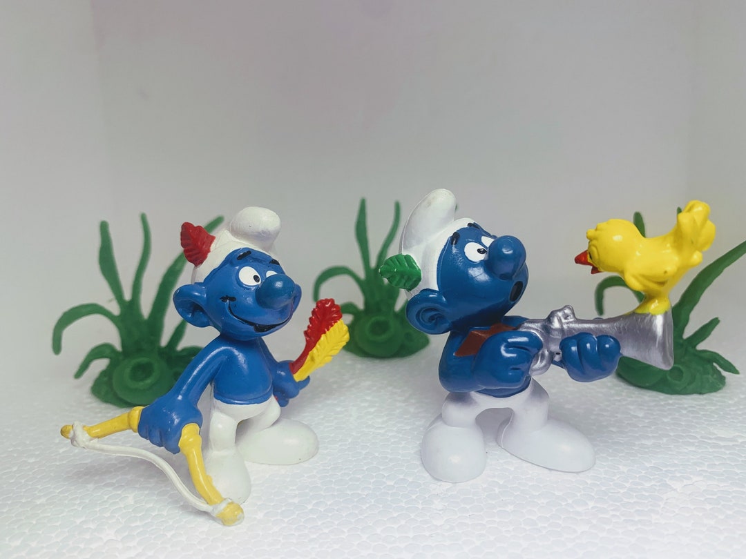 HUNTING-0202- Hunter Smurfs Collection- Set of 2 Vintage Pre-owned ...