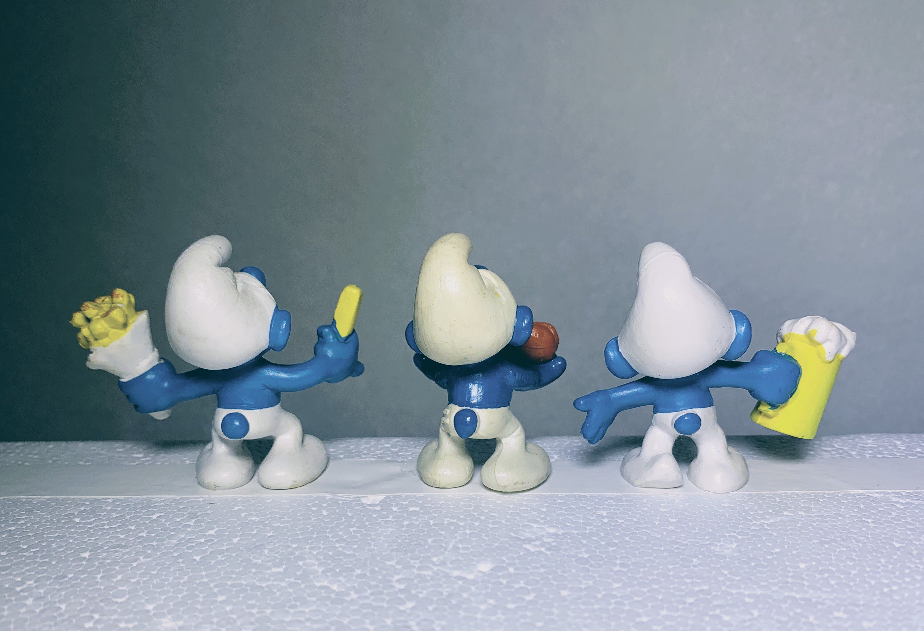 Fast Food Smurf Series Set of 3 Vintage Peyo Schleich Pre-owned Smurf ...