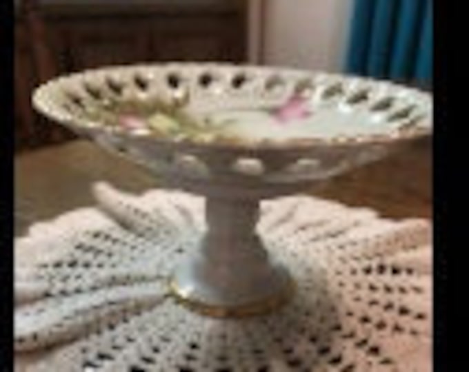 Vintage Lefton China Compote Hand Painted Heritage Rose Pattern - Etsy