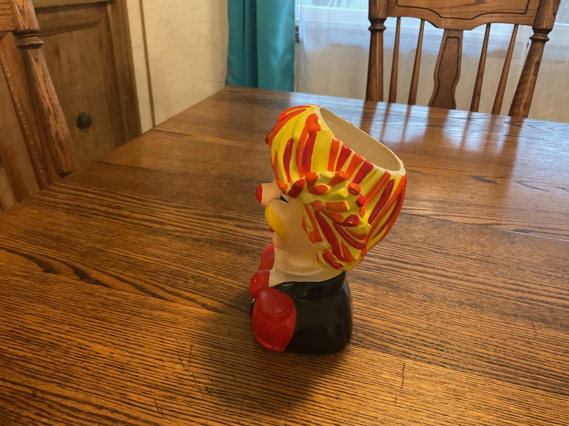 Inarco Clown Head Vase - Etsy