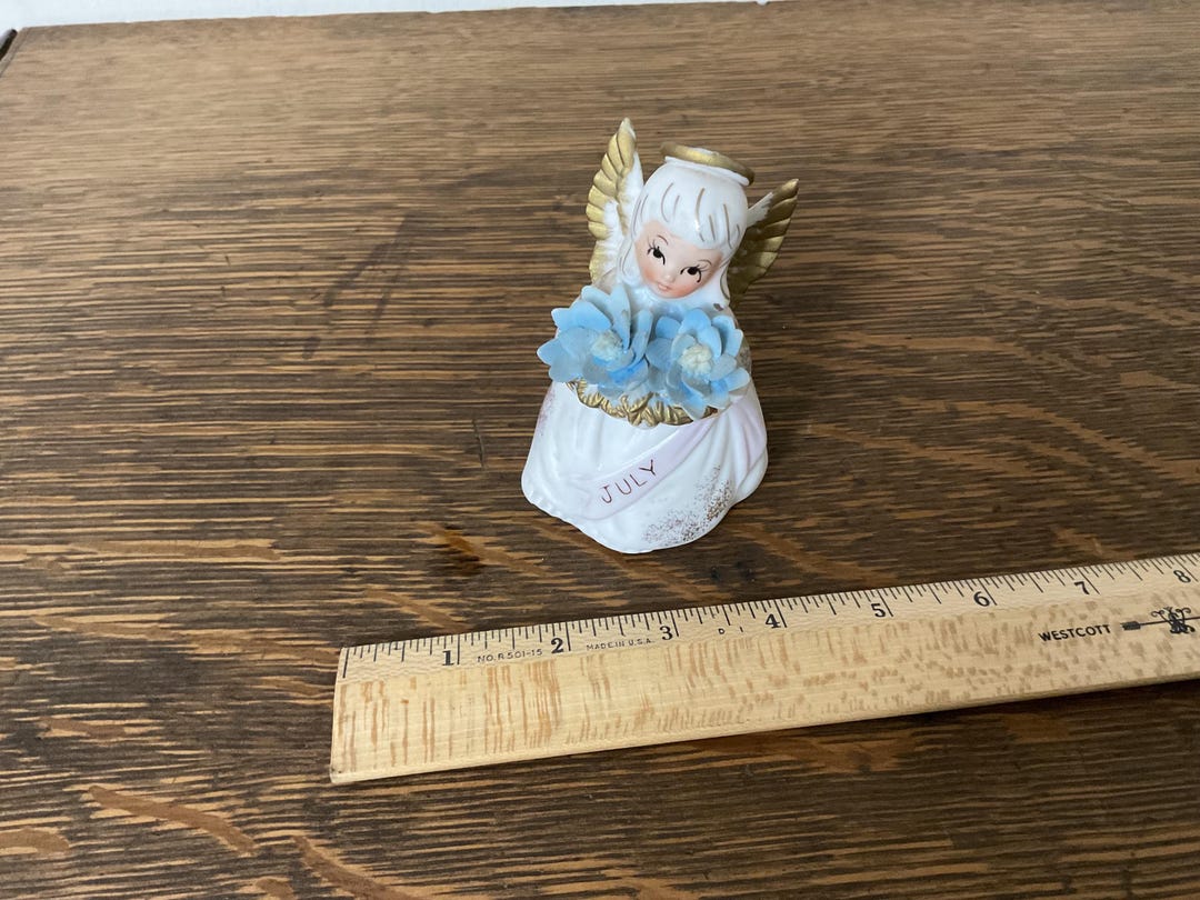 Vintage Lefton Birthday Angel July - Etsy