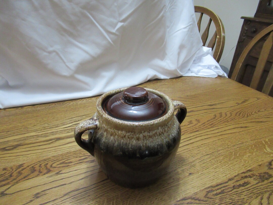 Drip Brown Bean Pot Made in the USA - Etsy