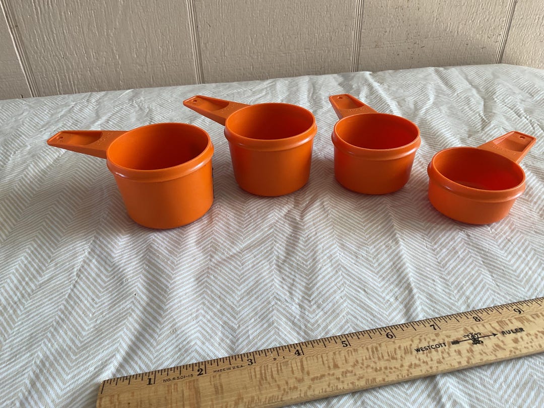 Tupperware Orange Measuring Cups - Etsy