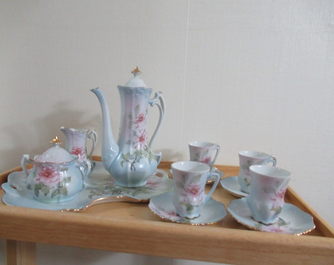 Cardee West Hand Painted China Chocolate Set - Etsy