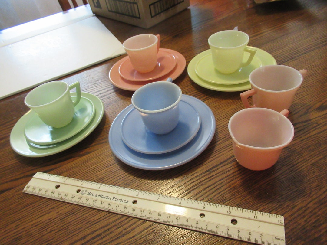 Hazel Atlas Little Hostess Pastel Children's Dishes - Etsy