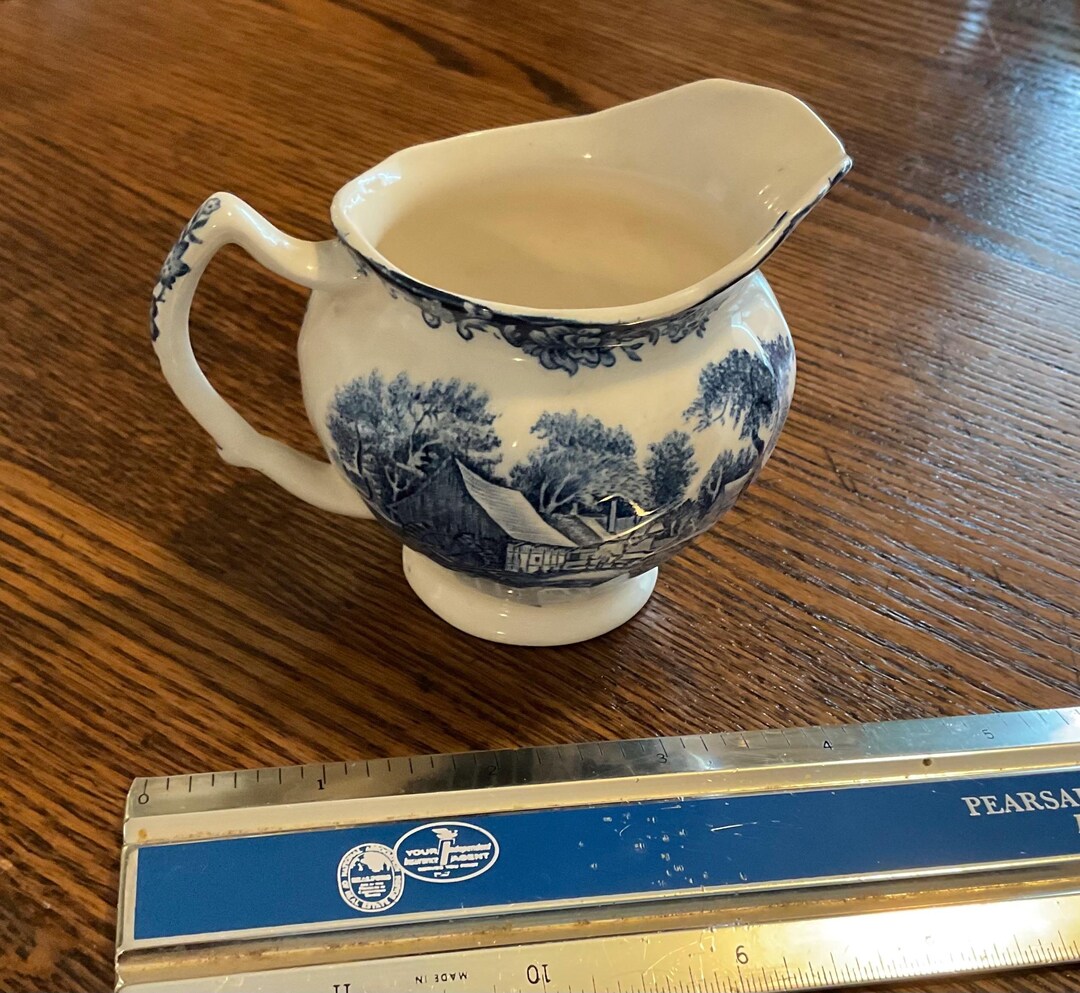 Johnson Brothers Mill Stream Blue Transferware Cream Pitcher Made in ...