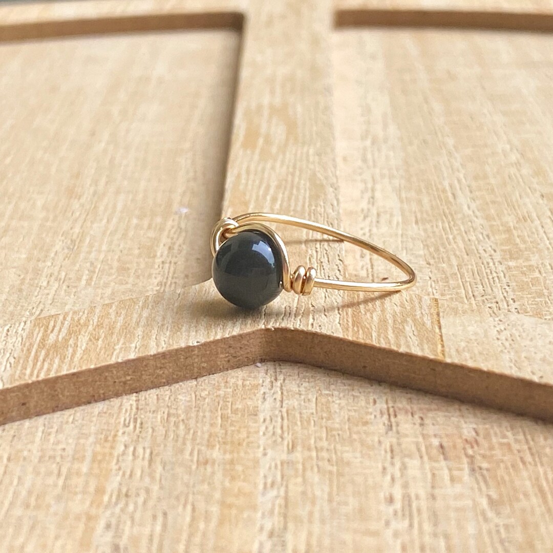 Genuine Black Tourmaline Ring | Protection Crystal Ring | Crystal ...