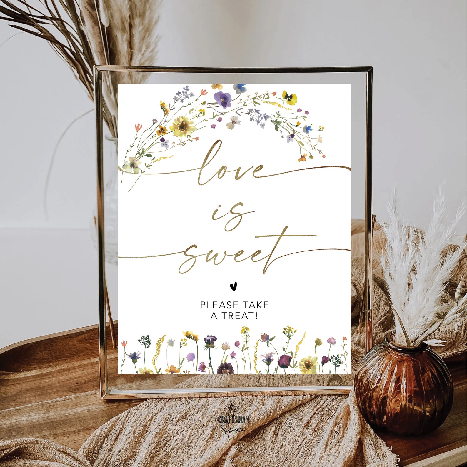 Wildflower Love is Sweet Sign, Modern Love is Sweet, Love is Sweet ...