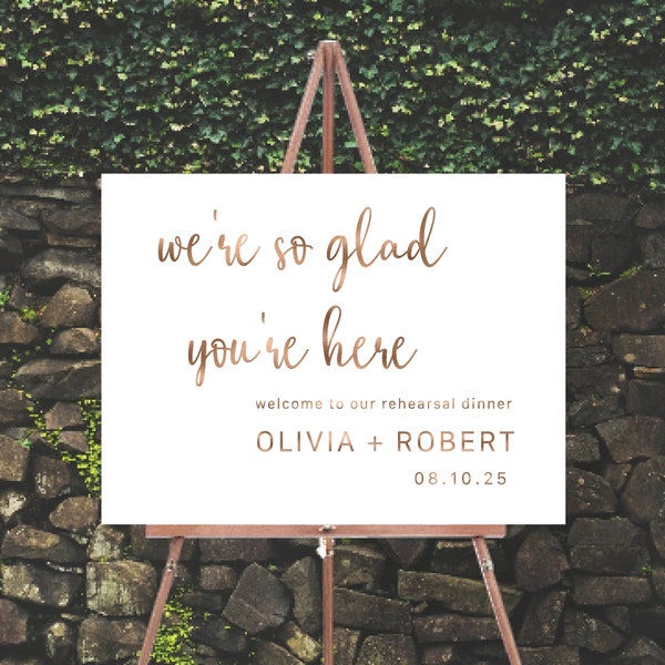 Welcome to Our Rehearsal Dinner Sign With Photo - Etsy