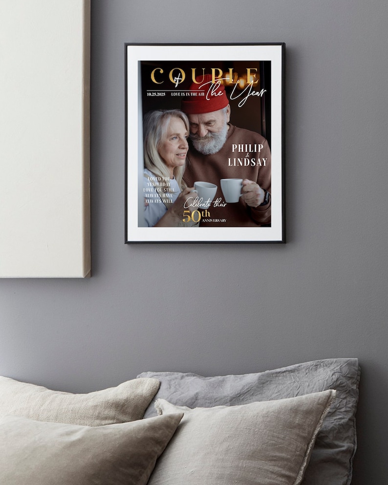 Couple of the Year Magazine Cover Custom Design Couple of - Etsy