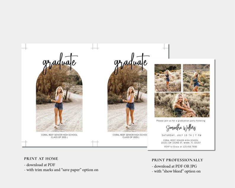 Graduation Party With Multiple Photos Invitation Photo - Etsy