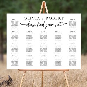 Minimalist Wedding Seating Chart Modern Wedding Seating Chart - Etsy