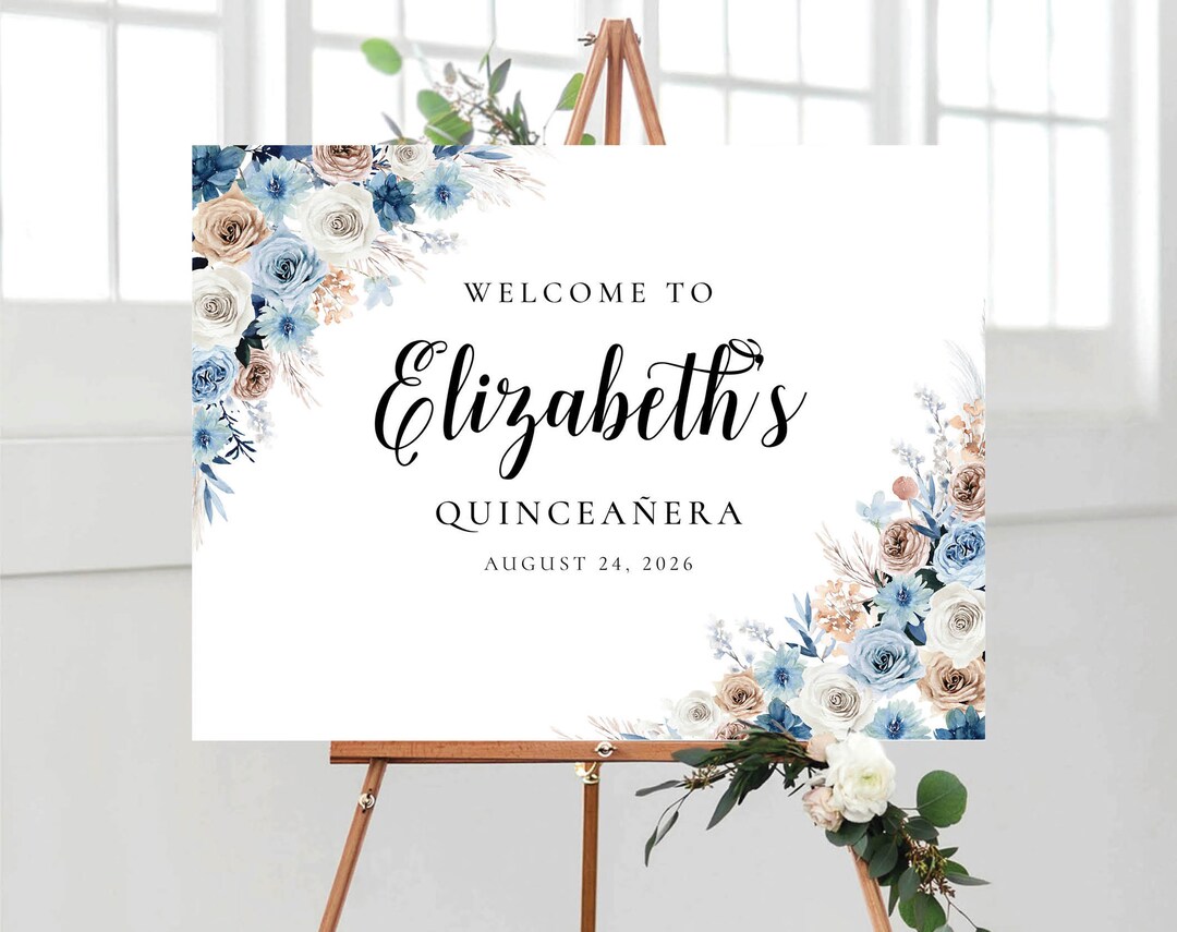Quinceañera Welcome Sign, Quinceanera Sign, Quinceanera Decorations ...