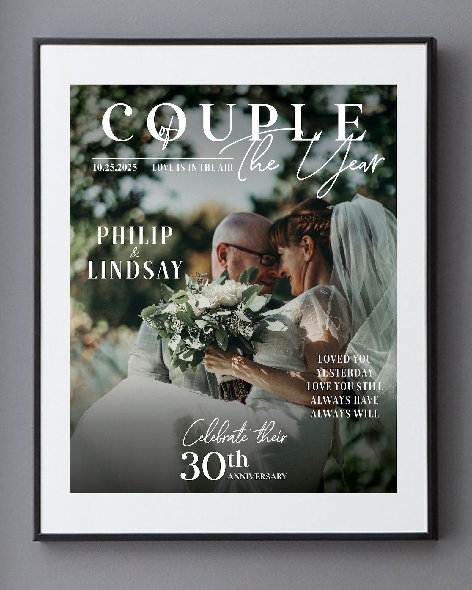 Couple of the Year Magazine Cover Custom Design Couple of | Etsy
