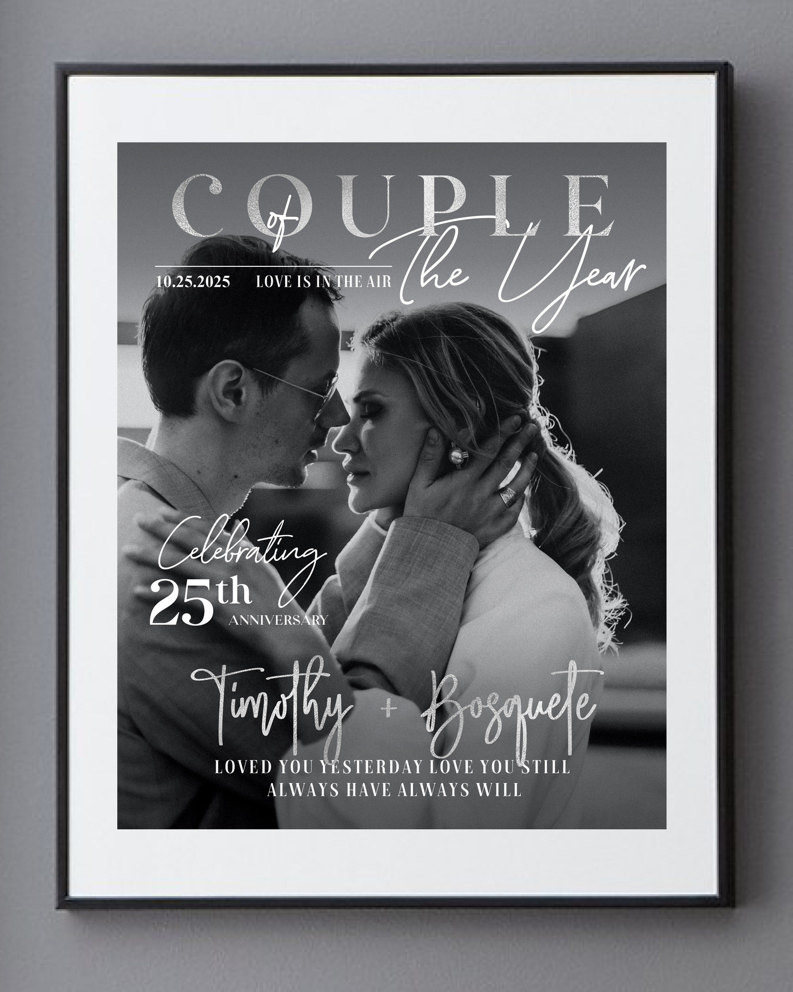 Custom Design Couple of the Year Magazine Cover Couple of - Etsy