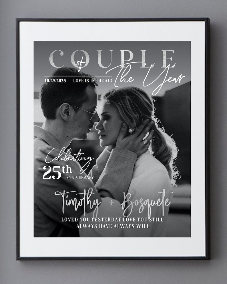 Custom Design Couple of the Year Magazine Cover Couple of - Etsy