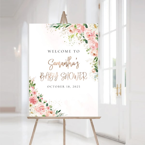 Pink Baby Shower Welcome Sign - Etsy