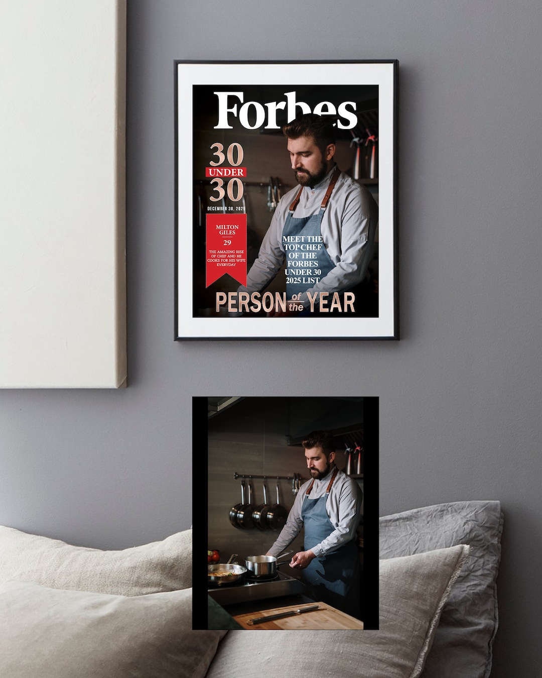 Custom Forbes Magazine Cove, Person of the Year Gift, Portrait (digital ...