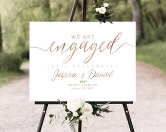 We Are Engaged Sign - Etsy