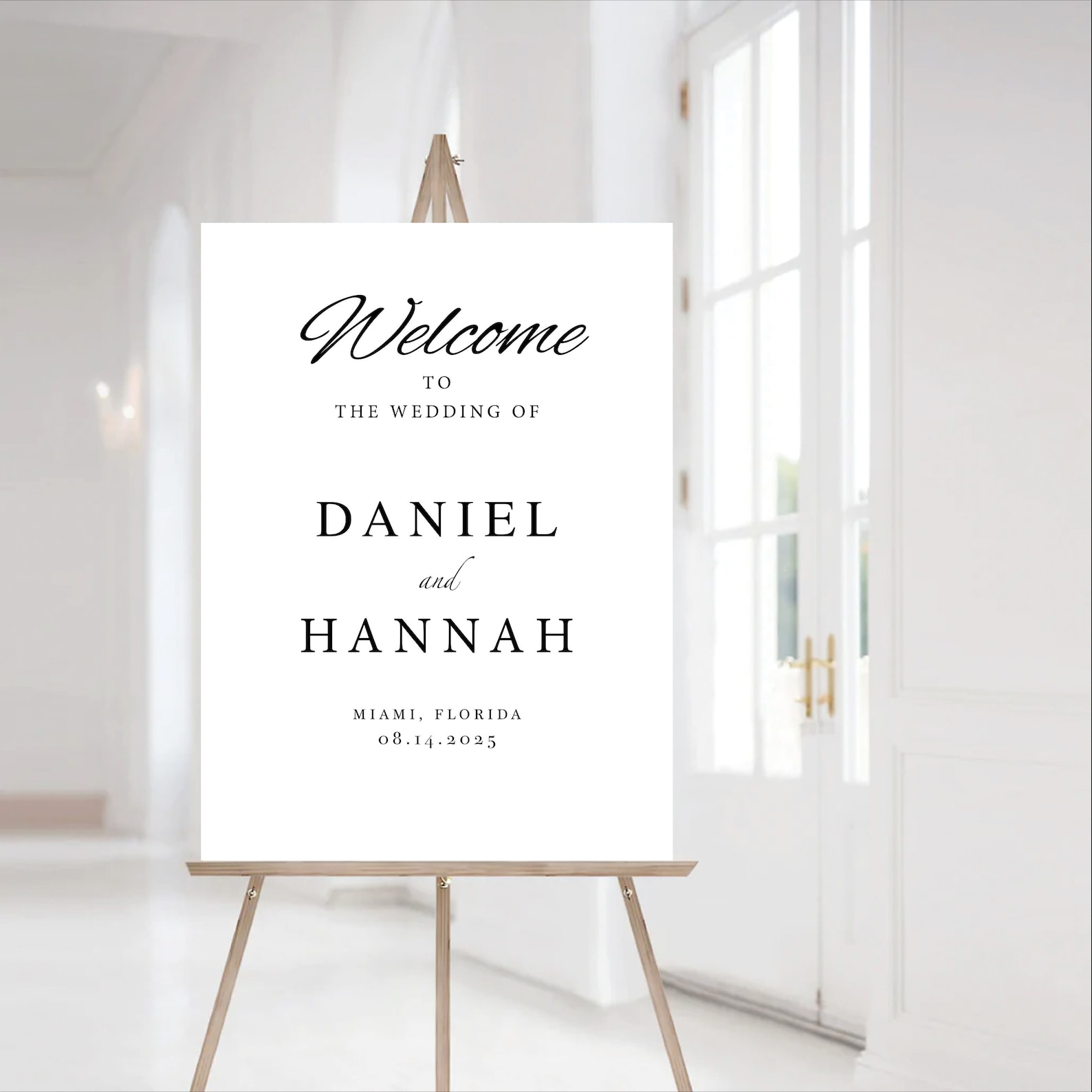 Modern Wedding Welcome Sign Ceremony Digital Wedding Welcome - Etsy