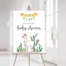 Llama and Cactus Baby Shower Welcome Sign, Llama Cactus Theme ...