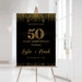 Black Gold Anniversary Sign, 50th Anniversary Sign, Anniversary Sign ...