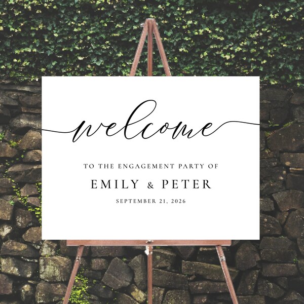 Engagement Welcome Sign - Etsy