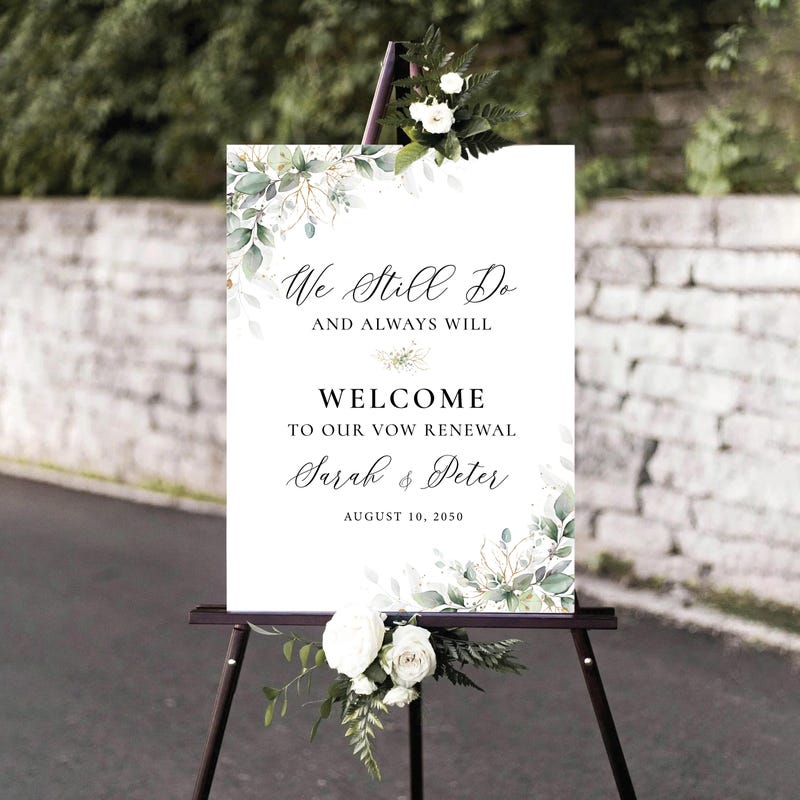 Vows Renewal Welcome Sign - Etsy