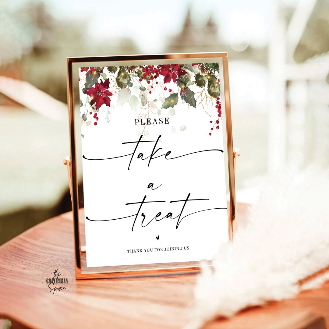 Please Take A Treat Sign, Dessert Table Sign, Candy Bar Sign, Sweets ...