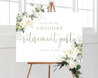 Retirement Party Welcome Sign With Photo for Women, Happy Retirement ...