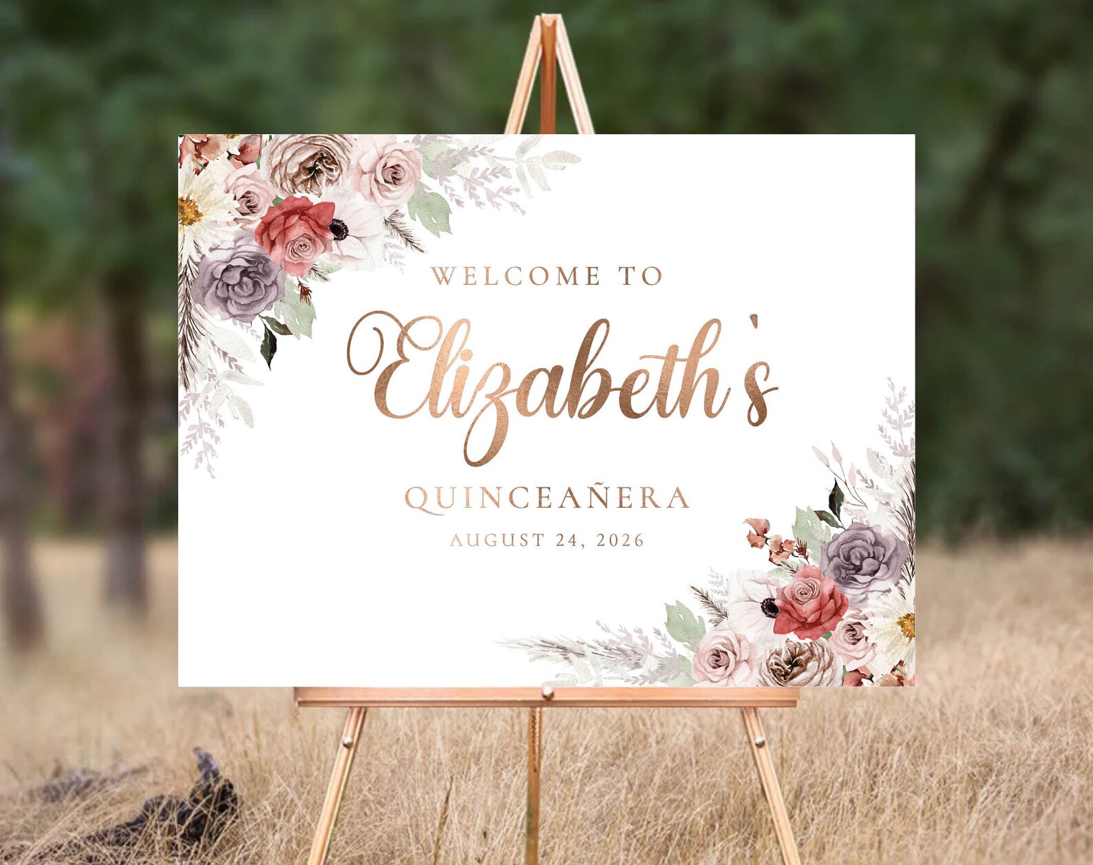 Quinceañera Welcome Sign Quinceanera Sign Quinceanera - Etsy