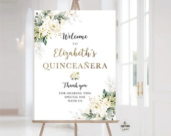 Quinceañera Welcome Sign, Quinceanera Sign, Quinceanera Decorations ...