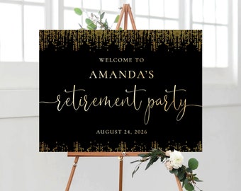 Retirement Party Sign Photo, Retirement Celebration Welcome Board ...