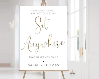 ELLIE Minimal Open Seating Sign Template, Modern Open Seating Sign ...