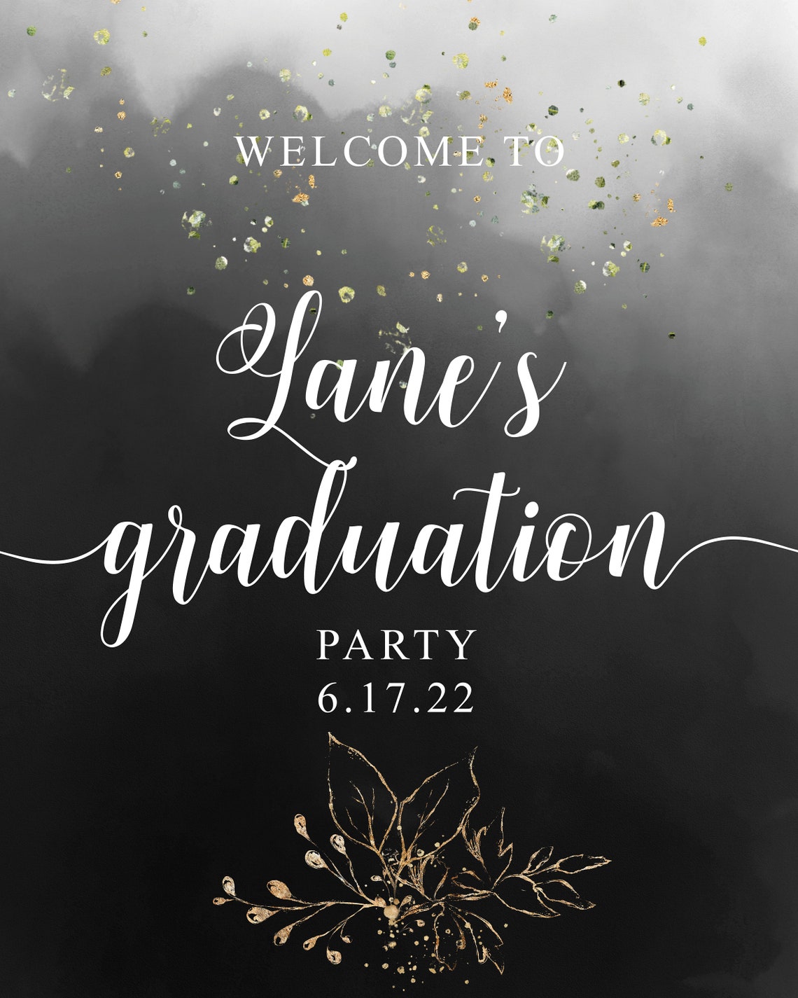 Custom Graduation Party Welcome Sign Botanical Welcome Grad - Etsy