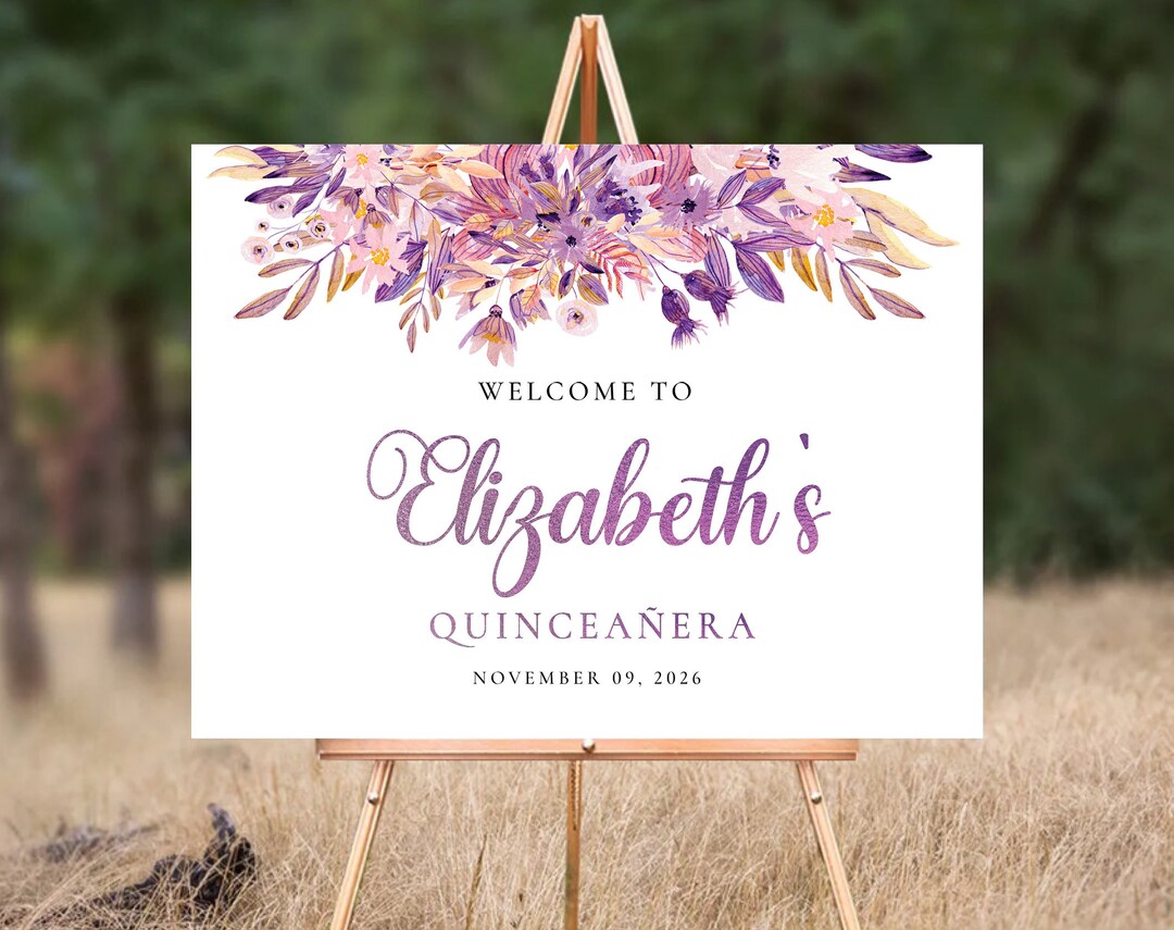 Quinceañera Welcome Sign Quinceanera Sign Quinceanera - Etsy