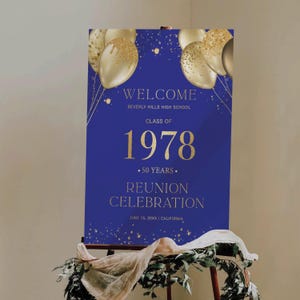 Modern Class Reunion Welcome Sign, Any Class Any Year Reunion Welcome ...