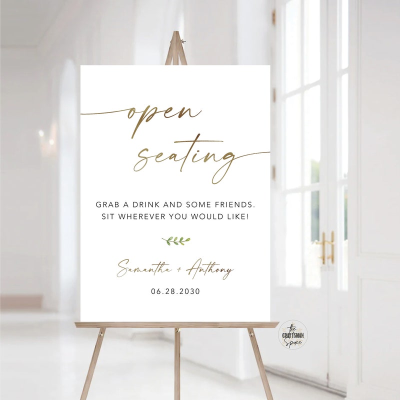 Open Seating Sign - Etsy